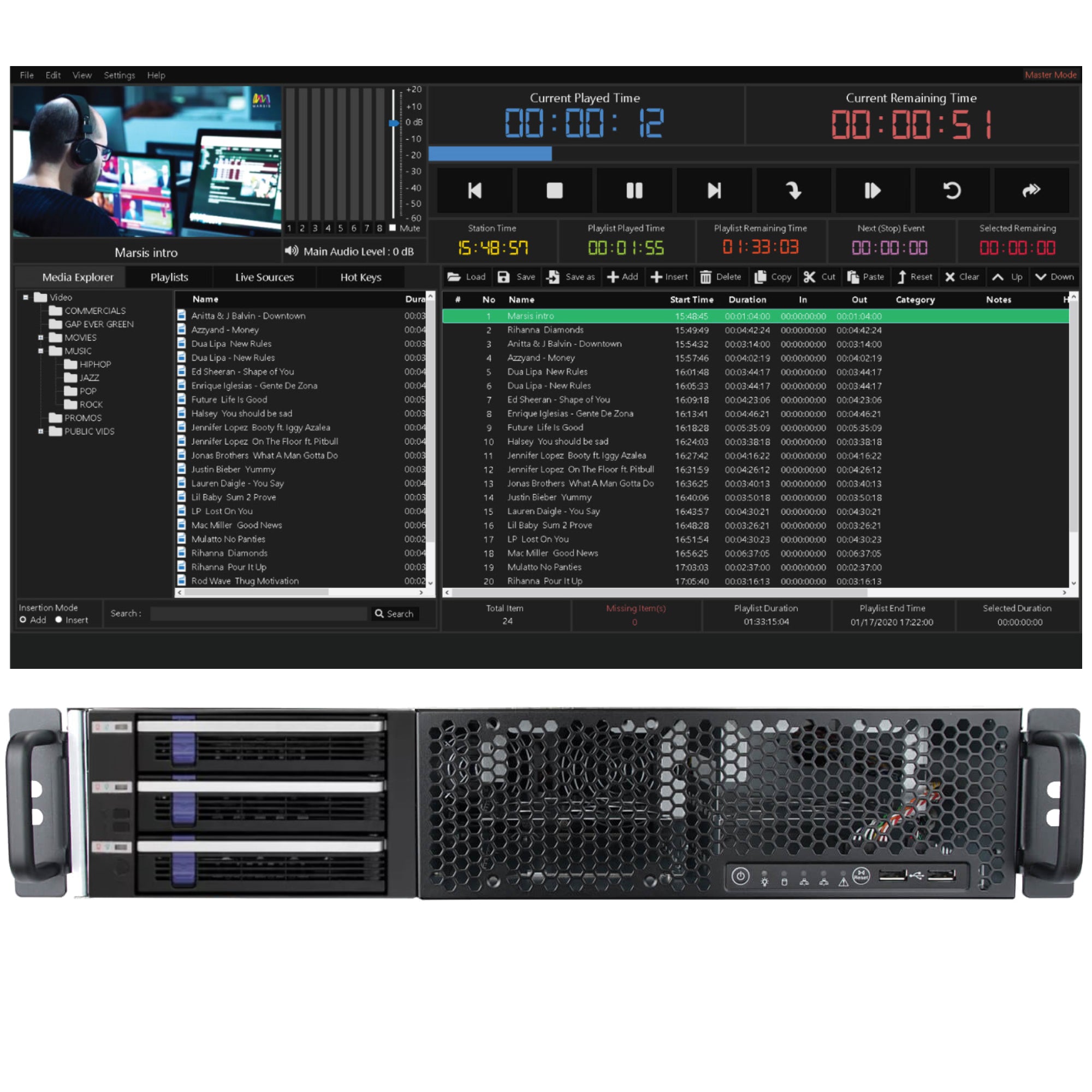 Marsis Playout Automation Server 4K – Marsis Broadcast Technologies